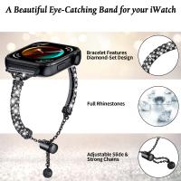 China Eraysun Stainless Steel Diamond Full Diamond Half Bracelet Watch Band for Huawei Fit 3 Watch Accessories for sale