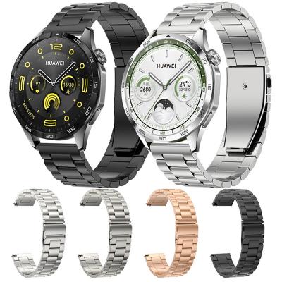 China Eraysun Hot Selling Stainless Steel Strap Fashion Luxurious Smart Watch Accessories for Huawei GT4 Band 18mm for sale