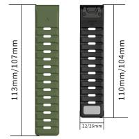 China Eraysun for Garmin 22/26mm Magnetic Rubber Quick Release Watch Band Bracelet Breathable Sport Adjustable Silicone Watch Bands for sale