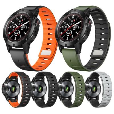 China Eraysun for Garmin 22/26mm Magnetic Rubber Quick Release Watch Band Bracelet Breathable Sport Adjustable Silicone Watch Bands for sale