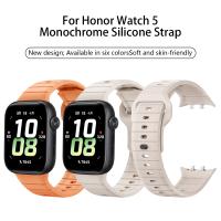 China Silicone Sport Watch Band for Honor Watch 5 Rubber Watch Strap Soft Adjustable Sport Smart Custom Watch Band Bracelet for sale