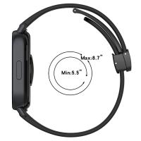 China Eraysun Magnetic Folding Buckle Silicone Watch Band for Huawei Watch GT5/4/3 Pro Replacement Straps for Redmi Watch5 Active/Lite for sale