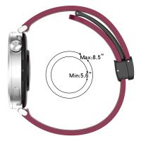 China Eraysun Rubber Strap for Huawei Watch GT5 41MM GT5 Pro 42MM Folding Buckle Silicone Strap 18MM Classic Silicone Watchband for sale