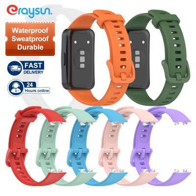 China Eraysun Sport Silicone Breathable Adjustable Watch Strap Accessories Replacement for Band 8/9 NFC Rubber Colorful Buckle for sale