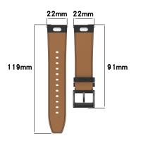 China 22mm Watch Strap for Huawei GT5/GT5 Pro 46mm Replaceable Breathable Adjustable Quick Release 22mm Leather Watch Bands for sale