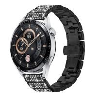 China Eraysun Luxury 22mm Breathable Stainless Steel Women's Metal Strap Watch Band for & Honor Smartwatches for sale