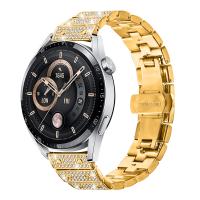China Eraysun Luxury 22mm Breathable Stainless Steel Women's Metal Strap Watch Band for & Honor Smartwatches for sale