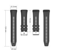 China Eraysun Silicone Sport Watch Band for Honor Watch5 Rubber Watch Strap Soft Adjustable Sport Smart Custom Watch Band Bracelet for sale