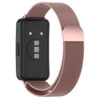 China Eraysun Metal Strap for Huawei Band 8/9/10 NFC Smartwatch Magnetic Wristband Mlianese Loop Belt Bracelet Stainless Steel Strap for sale