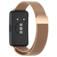 China Eraysun Metal Strap for Huawei Band 8/9/10 NFC Smartwatch Magnetic Wristband Mlianese Loop Belt Bracelet Stainless Steel Strap for sale