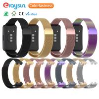 China Eraysun Metal Strap for Huawei Band 8/9/10 NFC Smartwatch Magnetic Wristband Mlianese Loop Belt Bracelet Stainless Steel Strap for sale