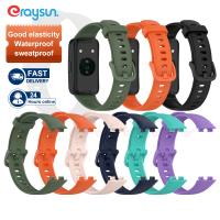 China Eraysun Silicone Strap for Huawei Band 8/9/10 NFC Replacement Wristband Soft TPU Sport Bracelet Breathable Smart Watch Bands for sale
