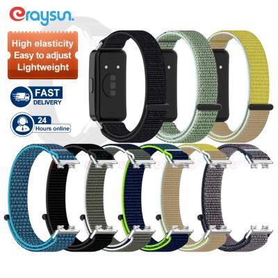 China Eraysun New Sport Nylon Elastic Loop Band for Huawei Band 10/9/8 NFC Replacement Belt Wristband Bracelet Smartwatch Fabric Strap for sale