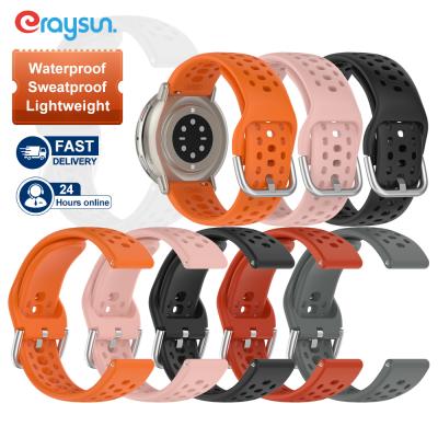 China Eraysun Sport Silicone Strap for Amazfit Active 2 Smartwatch Replacement Adjustable Waterproof 20mm Watch Band for sale