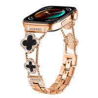China Eraysun Women Diamond Strap for Huawei Watch Fit3 Metal Wrist Band Stainless Steel Replacement Jewelry Clover Watch Band for sale