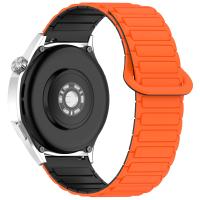 China Eraysun Sport Wristband Strap for Huawei Watch GT5/Pro 46mm for Redmi Watch5 Active 22mm Two-color Magnetic Silicone Watch Band for sale