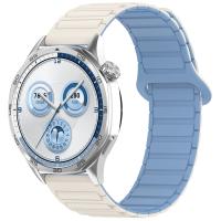 China Eraysun Sport Wristband Strap for Huawei Watch GT5/Pro 46mm for Redmi Watch5 Active 22mm Two-color Magnetic Silicone Watch Band for sale