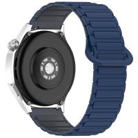 China Eraysun Sport Wristband Strap for Huawei Watch GT5/Pro 46mm for Redmi Watch5 Active 22mm Two-color Magnetic Silicone Watch Band for sale