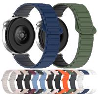 China Soft for Huawei Watch GT5 41mm GT5 Pro 42mm Sport Wristband Strap Industrial 18mm Two-color Magnetic Silicone Watch Bands for sale