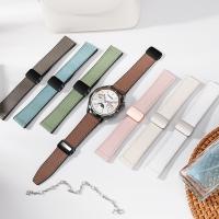 China Eraysun Magnetic Watch Band Leather 20mm 22mm Watch Strap for Huawei Watch GT5/4/3 46mm Smart Bracelet Replaceable Wristband for sale