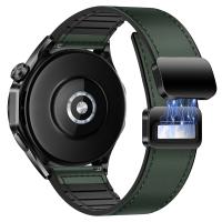 China Eraysun Magnetic Watch Band Leather 20mm 22mm Watch Strap for Huawei Watch GT5/4/3 46mm Smart Bracelet Replaceable Wristband for sale