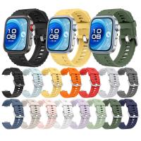 China Eraysun Luxury for Huawei Watch Fit4 Strap Wave Design Silicone Sports Sweatproof Breathable Fashion Smartwatch Band for sale