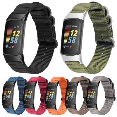 China Good Price Watch Band for Fitbit Charge 5 Nylon CD Style  Barided Nylon Style  Watch Straps Wristband for sale