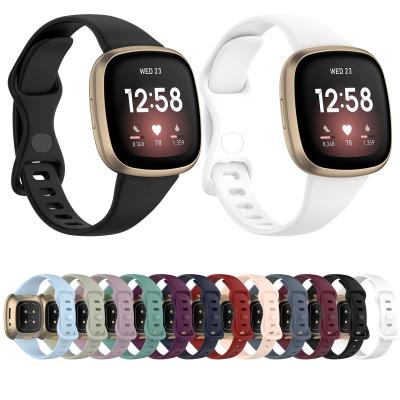 China Silicone Band for Fitbit Versa 4 Replacement Strap Fashion High-quality Watchband for Fibit Versa3 for sale