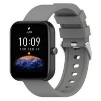 China Official Colorful Silicone Smart Strap for Amazfit Bip 3 Pro Bracelet Silver Buckle Wristband for sale