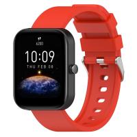 China Official Colorful Silicone Smart Strap for Amazfit Bip 3 Pro Bracelet Silver Buckle Wristband for sale