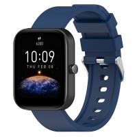 China Official Colorful Silicone Smart Strap for Amazfit Bip 3 Pro Bracelet Silver Buckle Wristband for sale