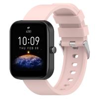 China Official Colorful Silicone Smart Strap for Amazfit Bip 3 Pro Bracelet Silver Buckle Wristband for sale