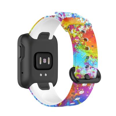 China Eraysun Printed Silicone Band for Xiaomi Watch Lite/Redmi Watch Watchband Bracelet Strap Watermark Pattern Wristband for sale