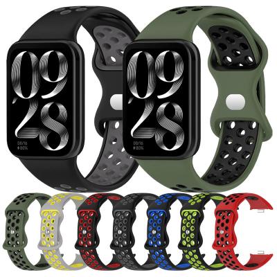 China Eraysun Two Colors Silicone Strap Soft Rubber Waterproof Fashion Smart Watch Band Accessories for Xiaomi Band 8 Pro for sale