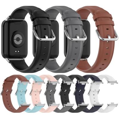 China Eraysun Leather Watch Strap for Mi Band 8 Pro 9 Pro Bracelet Watchbands for Redmi Watch4 Replacement Mens Watches Leather Band for sale