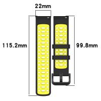 China 22mm Silicone Sport Watch Band for XiaoMi Watch S4 Rubber Two Color Watch Strap for Keep Watch Pilot1 WatchBand Bracelet for sale