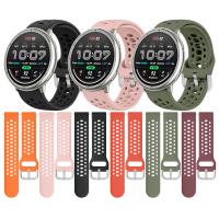 China Eraysun Luxury Soft Silicone Adjustable Strap for Amazfit Active 2 Sport Breathable Replaceable Waterproof Smart Watch Band for sale