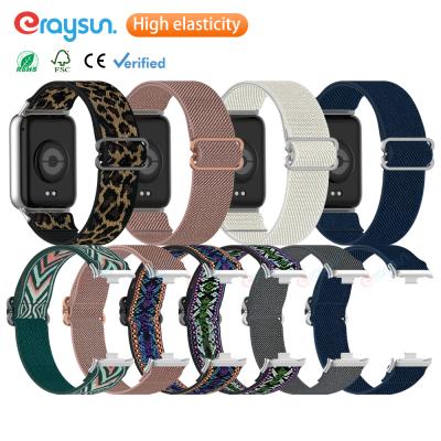 China New Elastic Nylon Strap for Redmi Watch5/4 for Xiaomi 8 pro/9 pro Women Men Sports Solo Braided Loop Fabric Watch Bands for sale