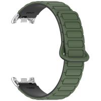 China Eraysun 12mm Magnetic Silicone Band for Xiaomi Smart Band 9/ 9NFC/ Mi Band 8 NFC Luxury Sport Adjustable Rubber Watch Strap for sale