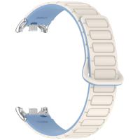 China Eraysun 12mm Magnetic Silicone Band for Xiaomi Smart Band 9/ 9NFC/ Mi Band 8 NFC Luxury Sport Adjustable Rubber Watch Strap for sale