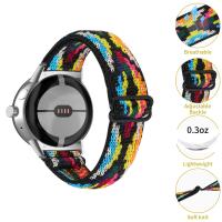 China Eraysun Nylon Loop Watch Band Strap for Google Pixel Watch Black Watch Adapter Wristband for sale