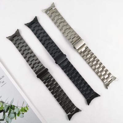 China Eraysun Adjustable Luxury Three Bead Titanium Alloy Band Strap for Google Pixel Smartwatch for sale