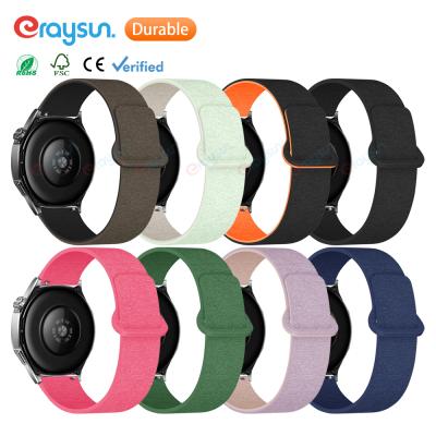 China Eraysun Breathable Unisex Fashion Rubber Strap Soft 18mm 20mm 22mm Wood Grain Soft Magnetic Strap Silicone Watch Bands for sale
