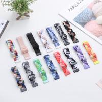 China Eraysun Adjustable Watch Strap Luxury 20mm 22mm Slip-knot Weave Smooth Finish Unisex Nylon Sport Soft Fabric Watch Bands for sale