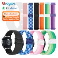 China Eraysun Breathable Luxury Nylon Watch Strap 20mm 22mm Unisex Carbon Fiber Textured Buckle Elastic Soft Fabric Watch Bands for sale