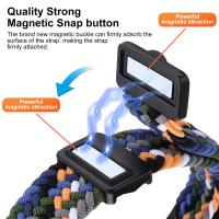 China Eraysun Breathable Luxury Soft Fabric Watch Strap 20mm 22mm Unisex Magnetic Snap Buckle for Hardware Nylon  Watch Bands for sale