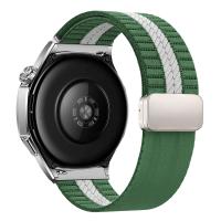 China Eraysun 2025 New Breathable Luxury Nylon Soft Watch Strap 22mm Striped Magnetic Unisex Magnetic Snap Buckle Fabric Watch Bands for sale