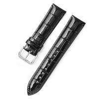 China Eraysun Leather Watch Straps Crystal Patent Ice Surface Gloss Genuine Leather Luxury Band for Smart Watch Accessories for sale