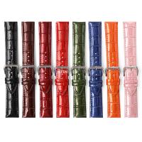 China Eraysun Leather Watch Straps Crystal Patent Ice Surface Gloss Genuine Leather Luxury Band for Smart Watch Accessories for sale
