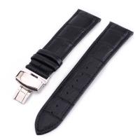 China Eraysun Leather Watch Straps First Layer With Butterfly Buckle Genuine Leather Luxury Band for Leather Smart Watch Band for sale